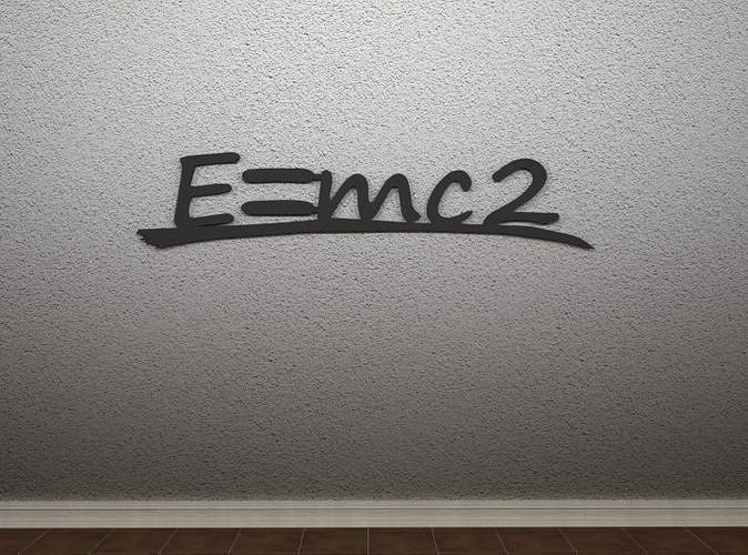 E Equals mc2 Wall Art 3D model 3D printable | CGTrader