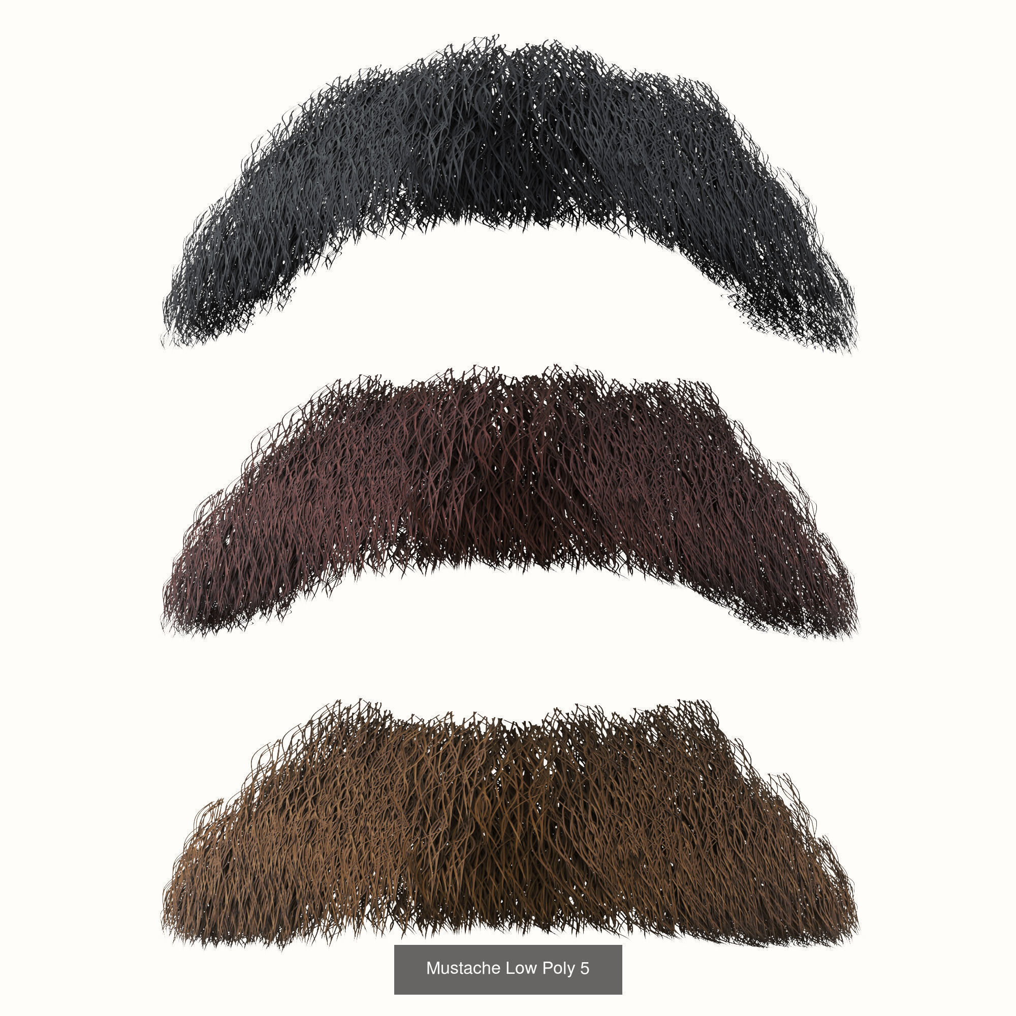 Mustache Low Poly Pack 3D Model Collection | CGTrader