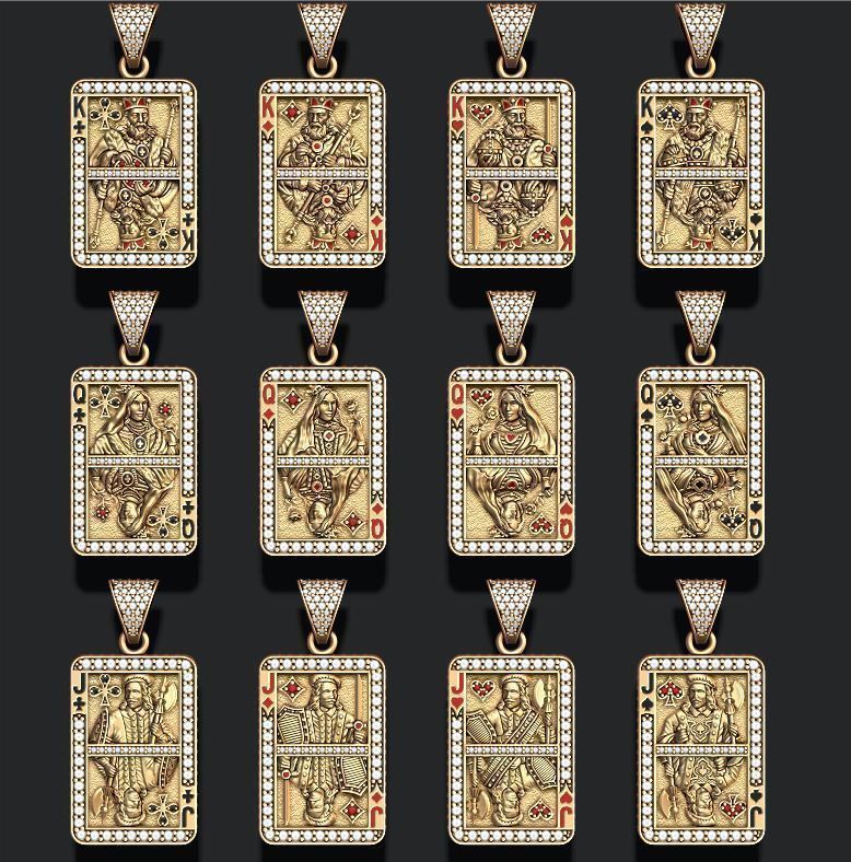 playing cards pack set 3D model 3D printable | CGTrader