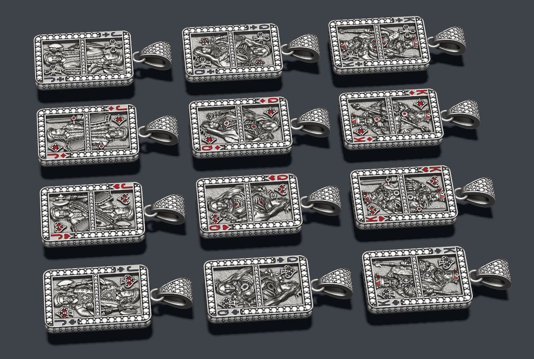 playing cards pack set 3D model 3D printable | CGTrader