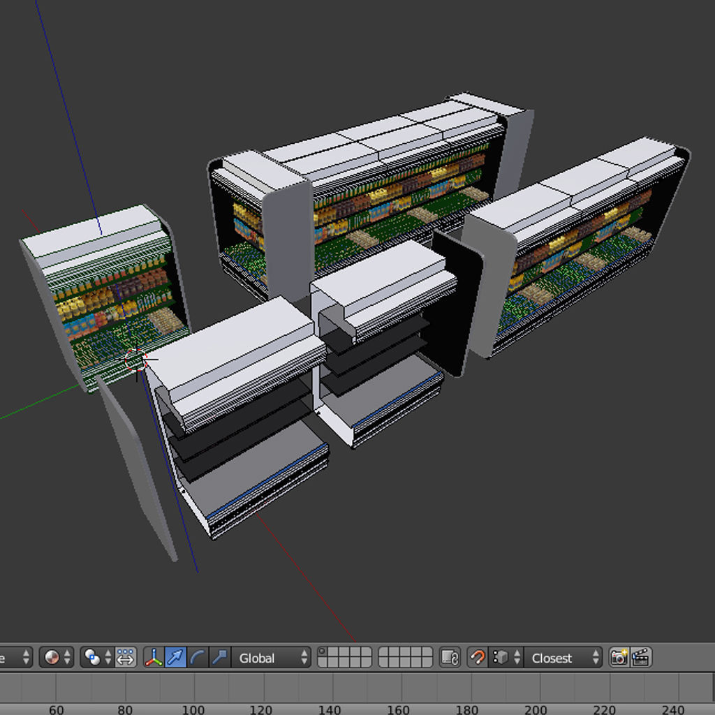 store refrigerator freezer fridge cold storage environment 3D model ...