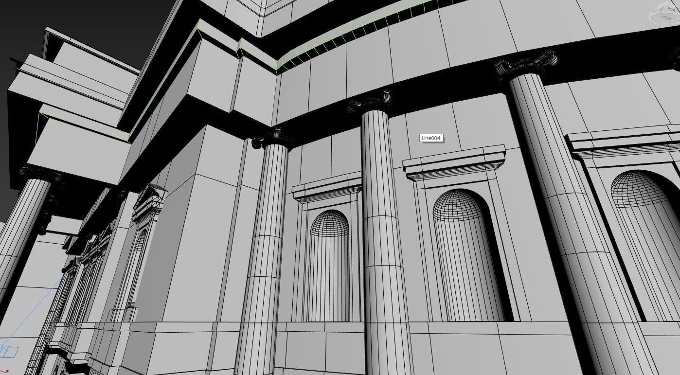 Historic Building - Side Street View 3D model | CGTrader