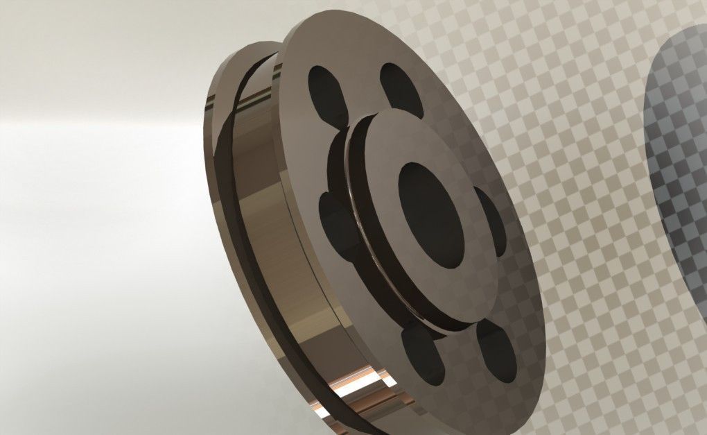 Pulley disk free 3D model | CGTrader