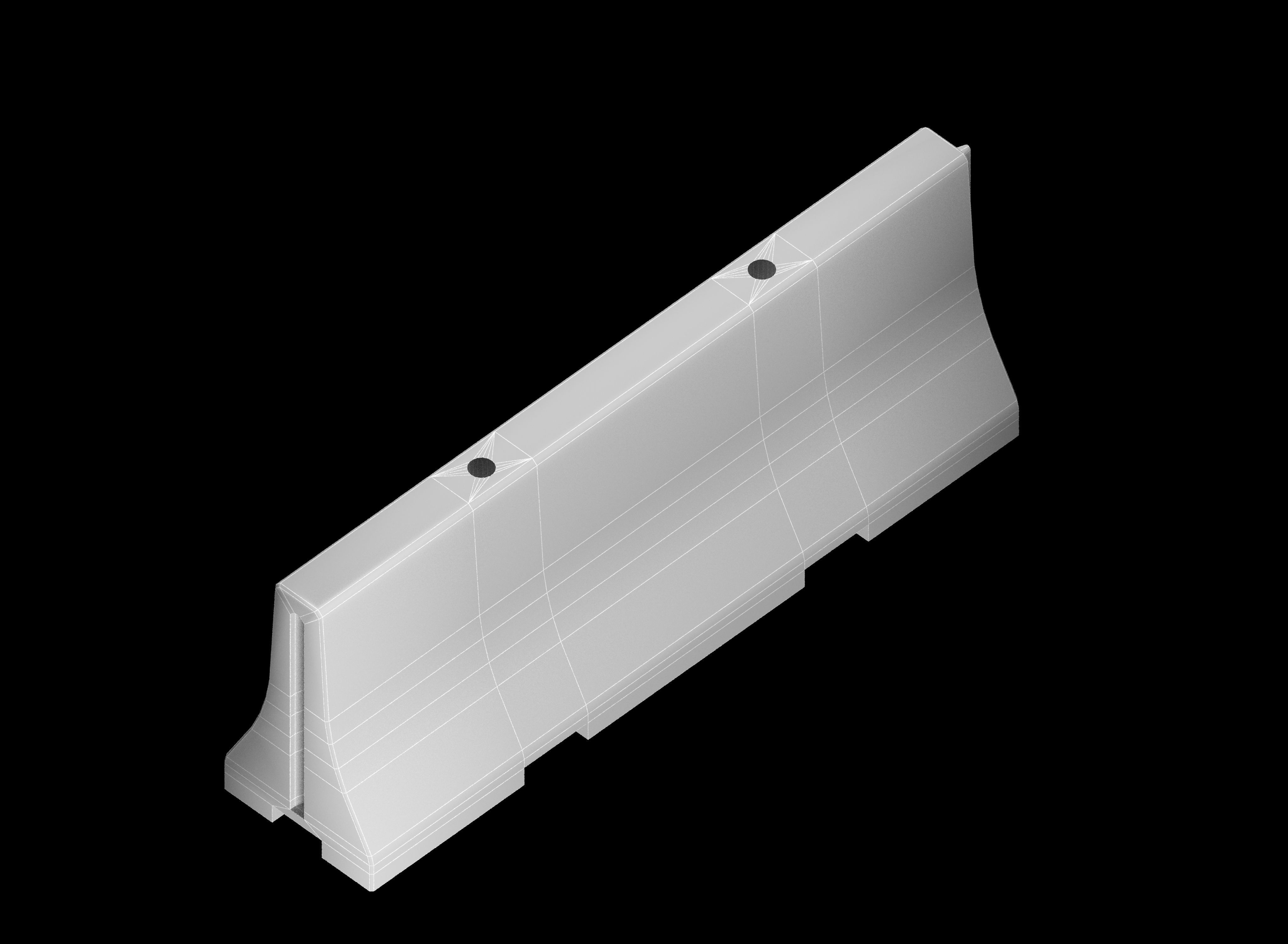 3D model Concrete roadblock barricade VR / AR / low-poly | CGTrader