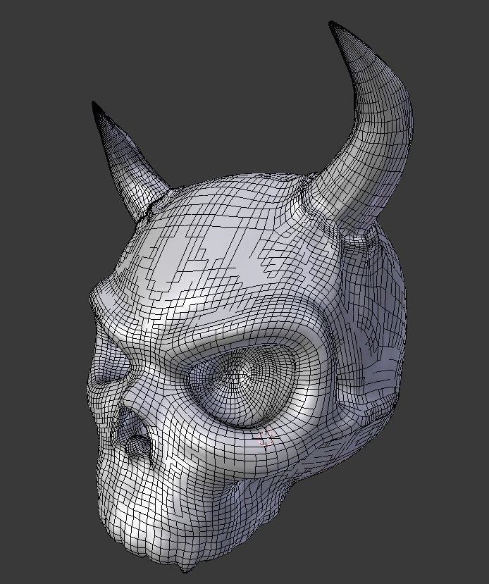Stylized Deamon Skull free 3D model | CGTrader