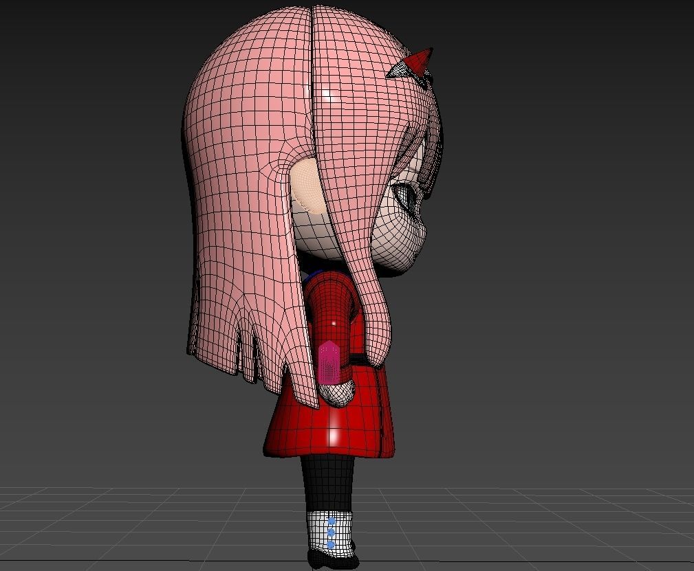 Zero Two chibi figure 3D model | CGTrader