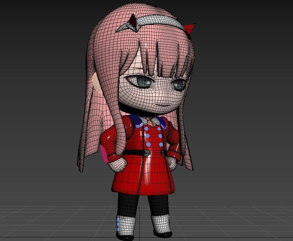 Zero Two chibi figure 3D model | CGTrader