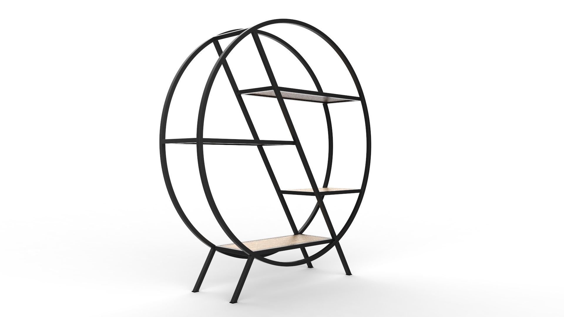 Phazz Metal Round Shelf 3D model | CGTrader