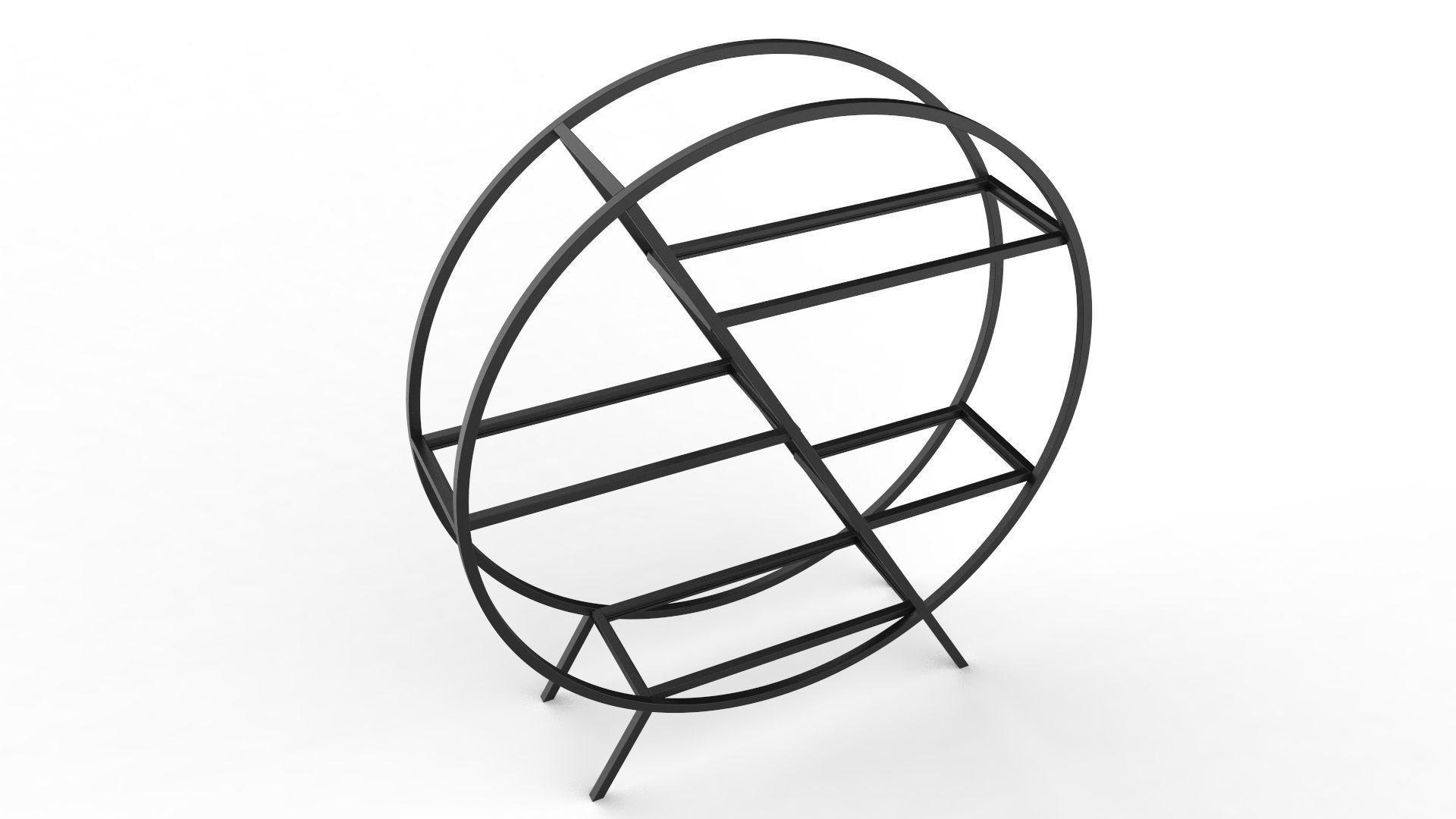 Phazz Metal Round Shelf 3D model | CGTrader
