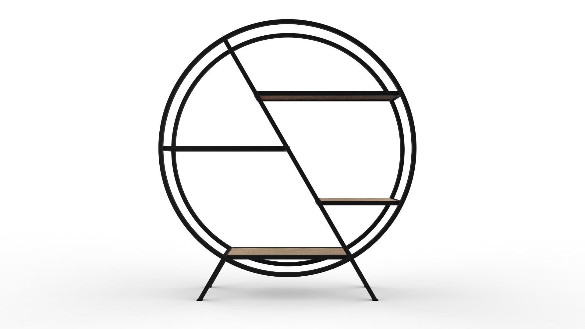 Phazz Metal Round Shelf 3D model | CGTrader