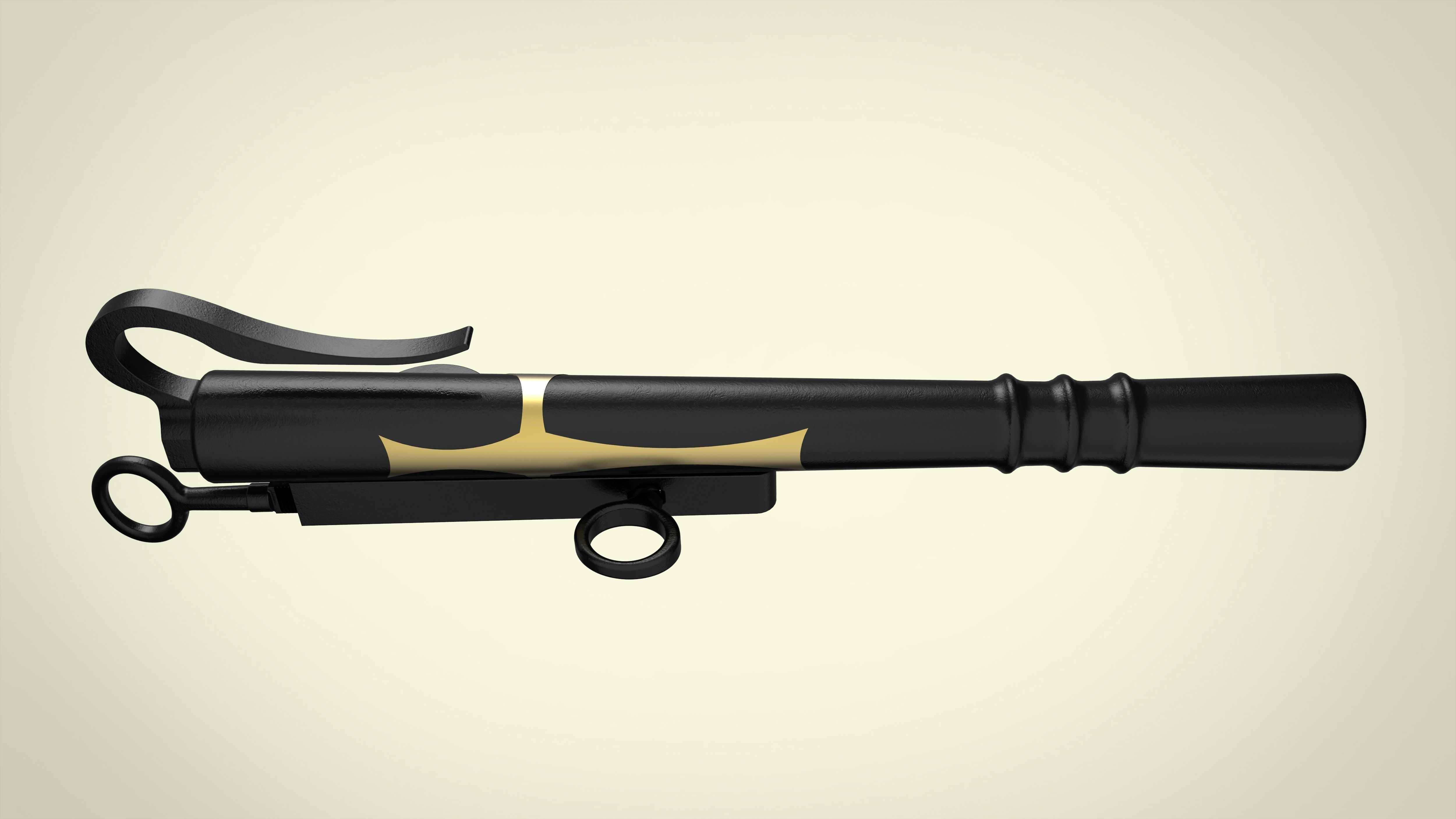 Medieval monk gun 3D model | CGTrader