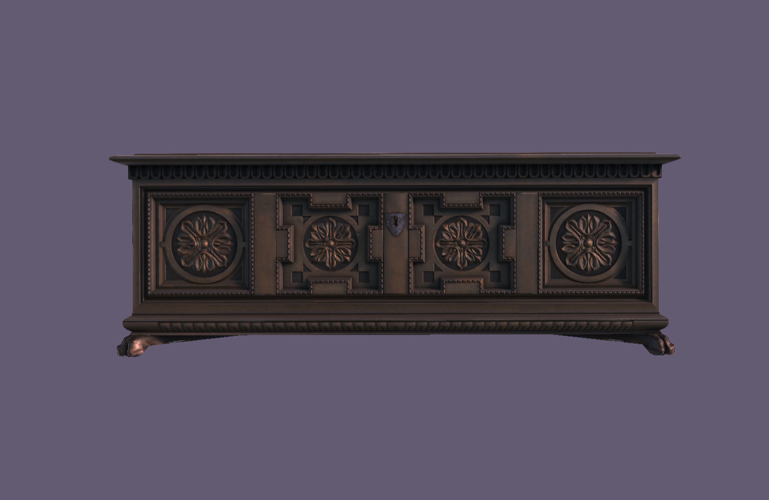 3D model Old Medieval Gothic Chest VR / AR / low-poly | CGTrader