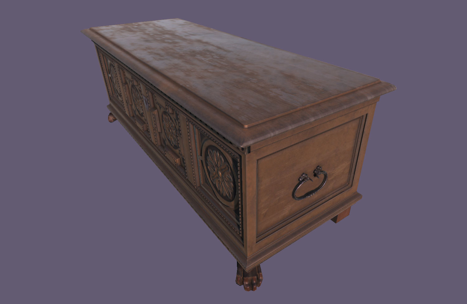 3D model Old Medieval Gothic Chest VR / AR / low-poly | CGTrader