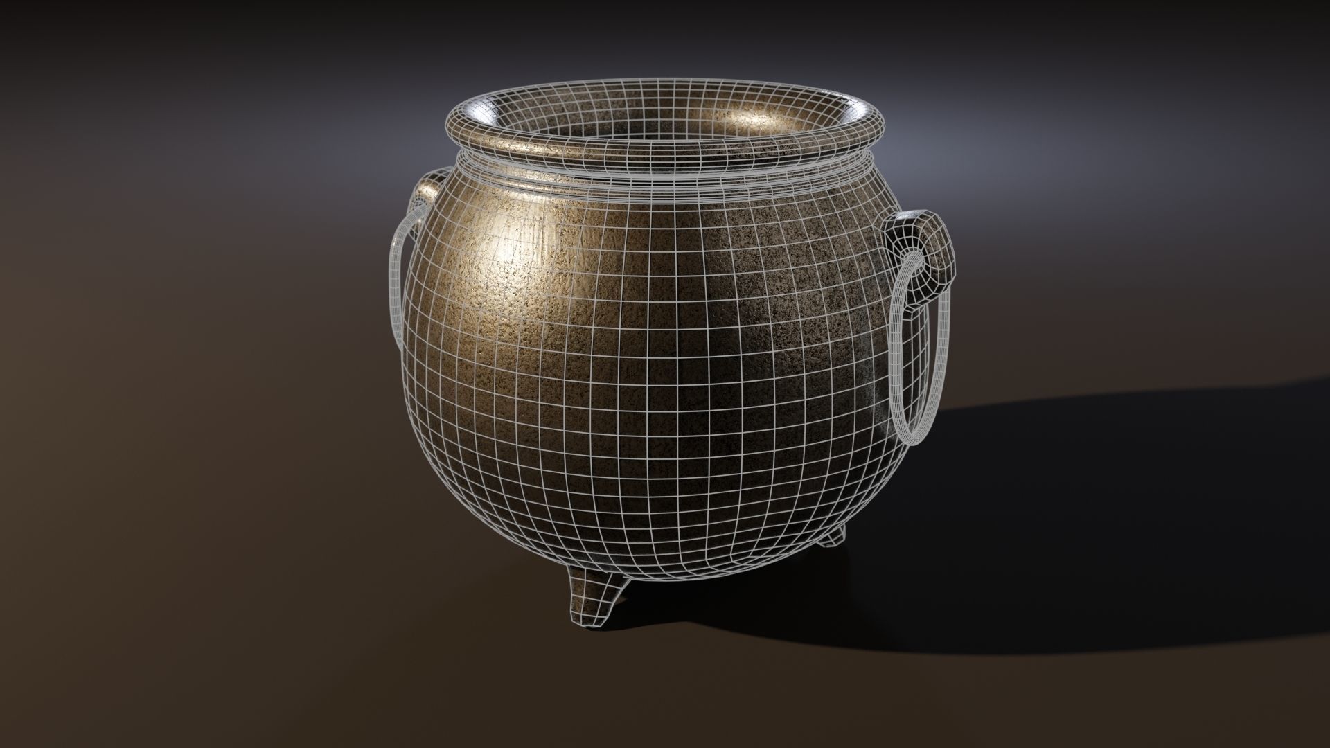 Cauldron metal vase 3D model | CGTrader