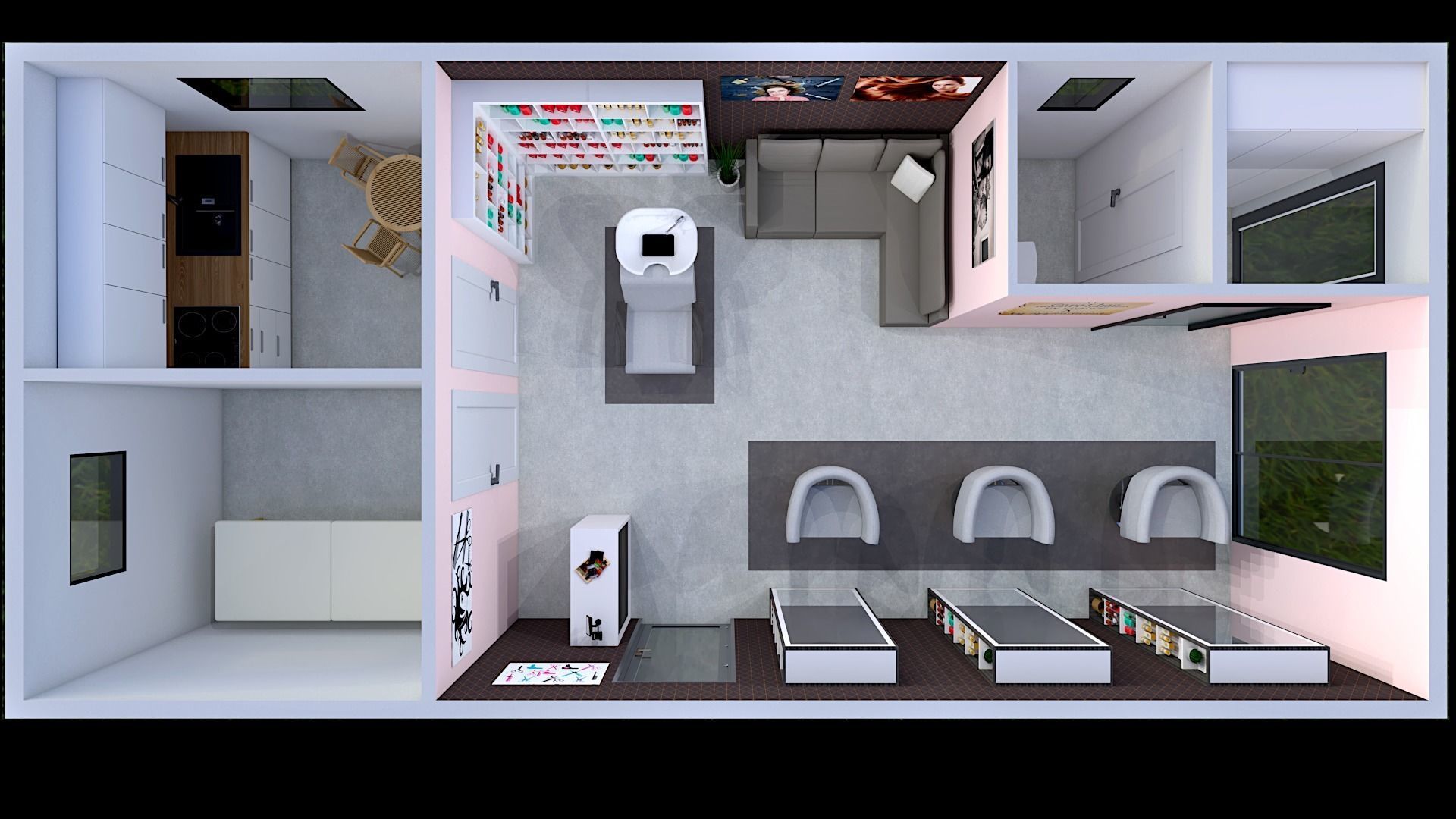 HAIRDRESSER SALON free VR / AR / low-poly 3D model | CGTrader