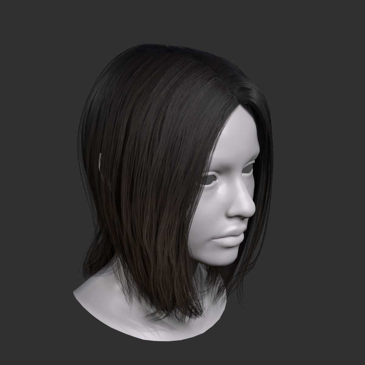3D model realtime low poly hair for games VR / AR / low-poly | CGTrader