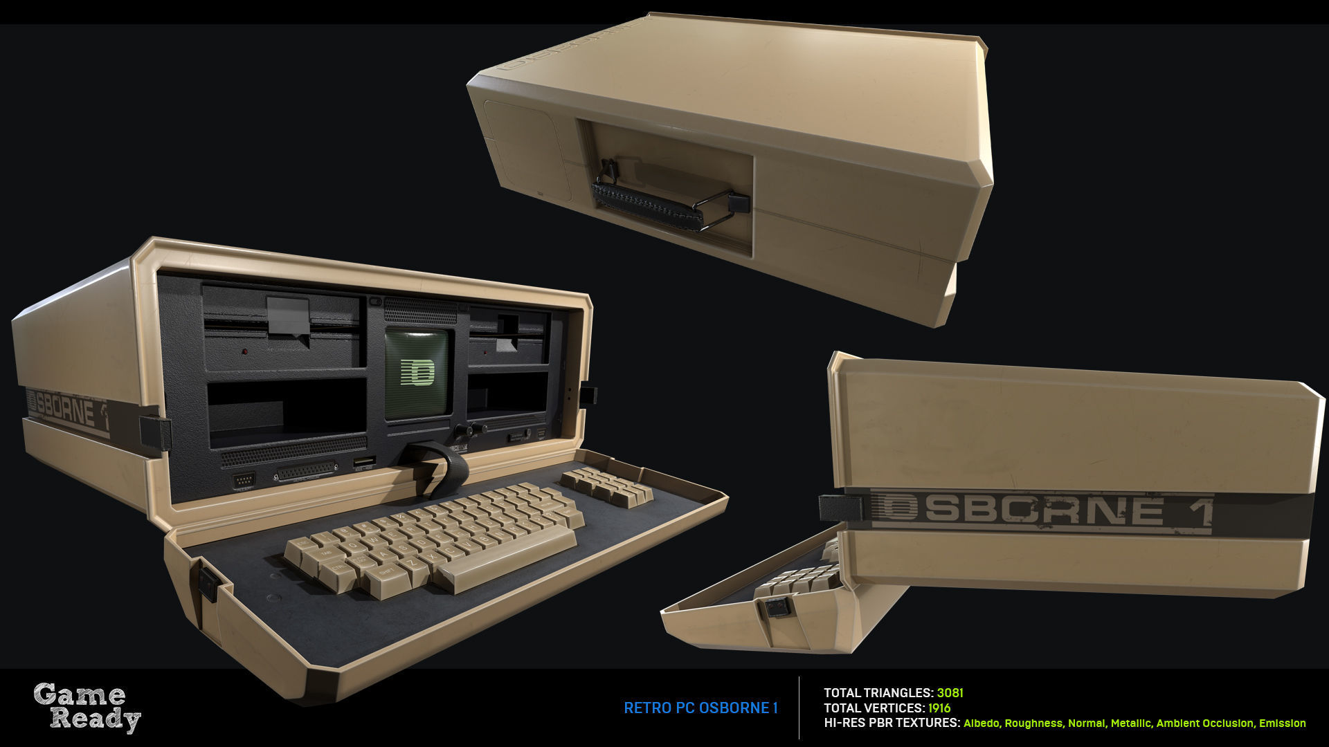3D model Retro PC Osborne 1 VR / AR / low-poly | CGTrader