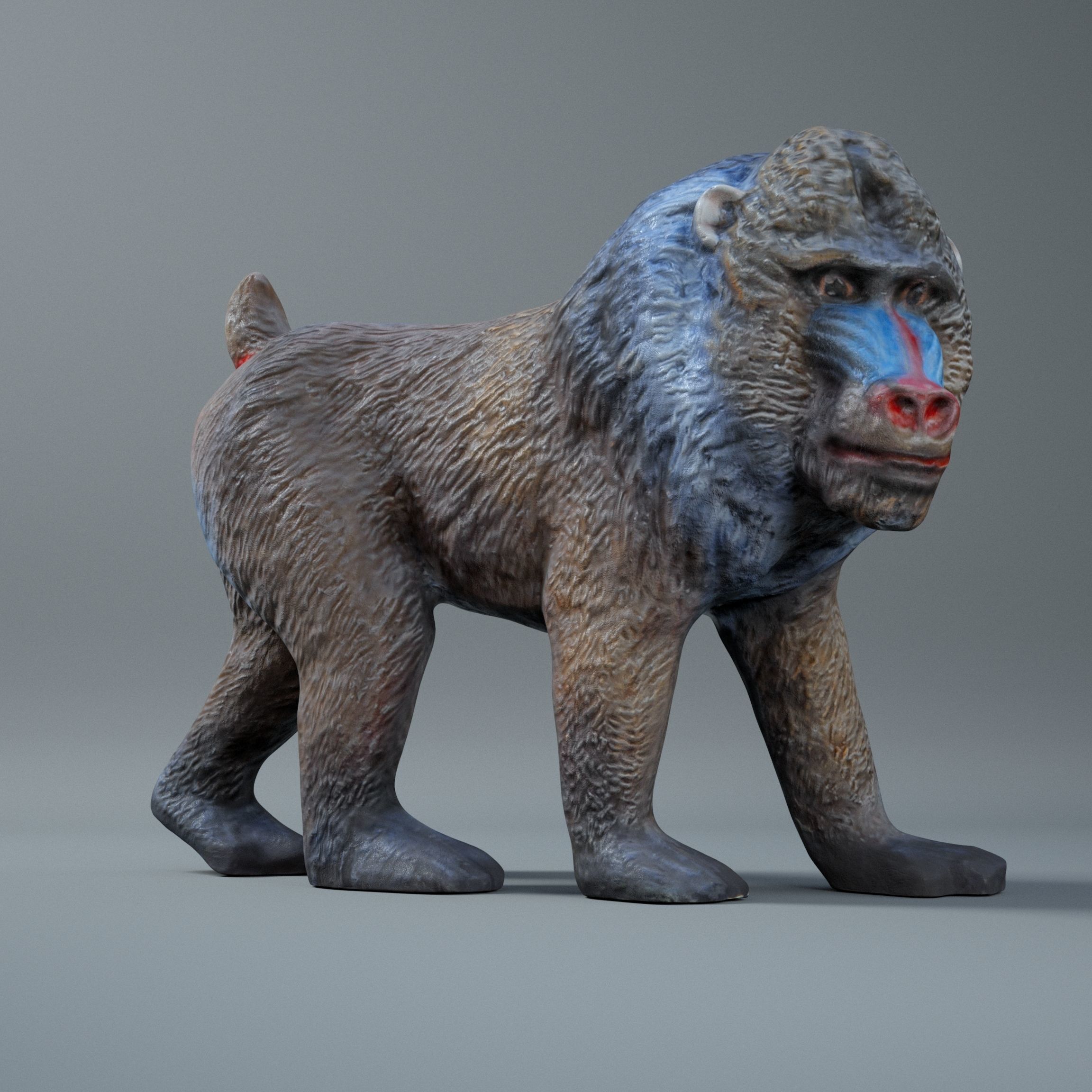 Mandrill baboon 3D model | CGTrader