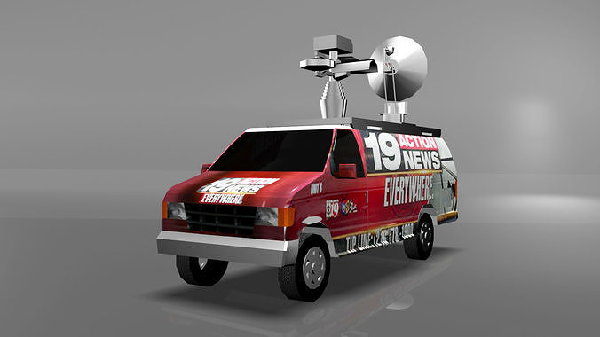 3D model Broadcasting Van VR / AR / low-poly | CGTrader