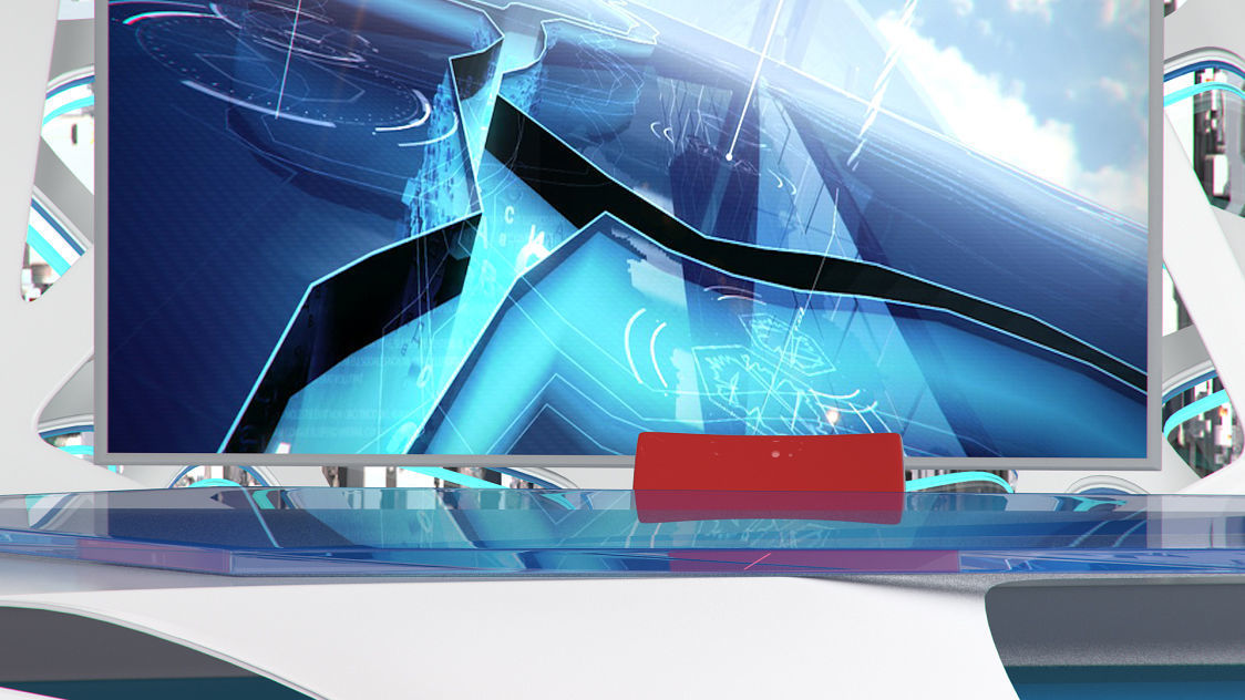 3D model Virtual Broadcast Studio 16 VR / AR / low-poly | CGTrader