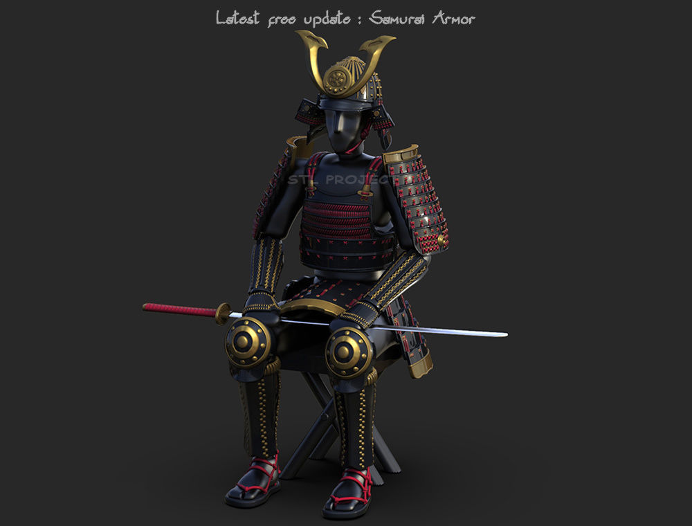 Dead Samurai 3D model 3D printable | CGTrader
