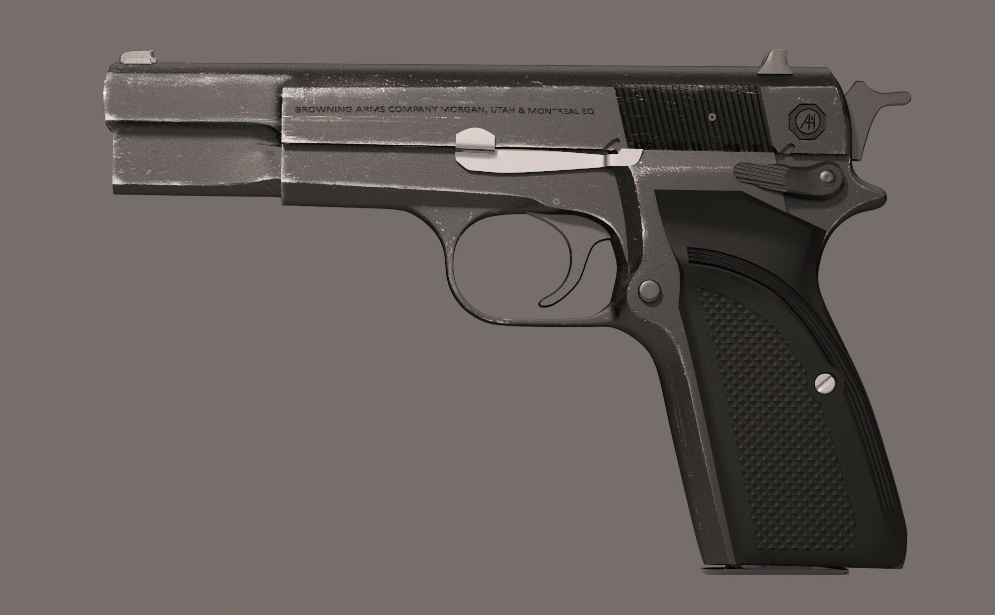 M3 Browning Hand gun 3D model | CGTrader