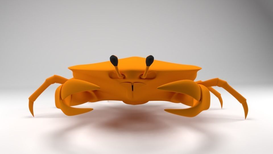 Crab - crustacean 3D model rigged BLEND