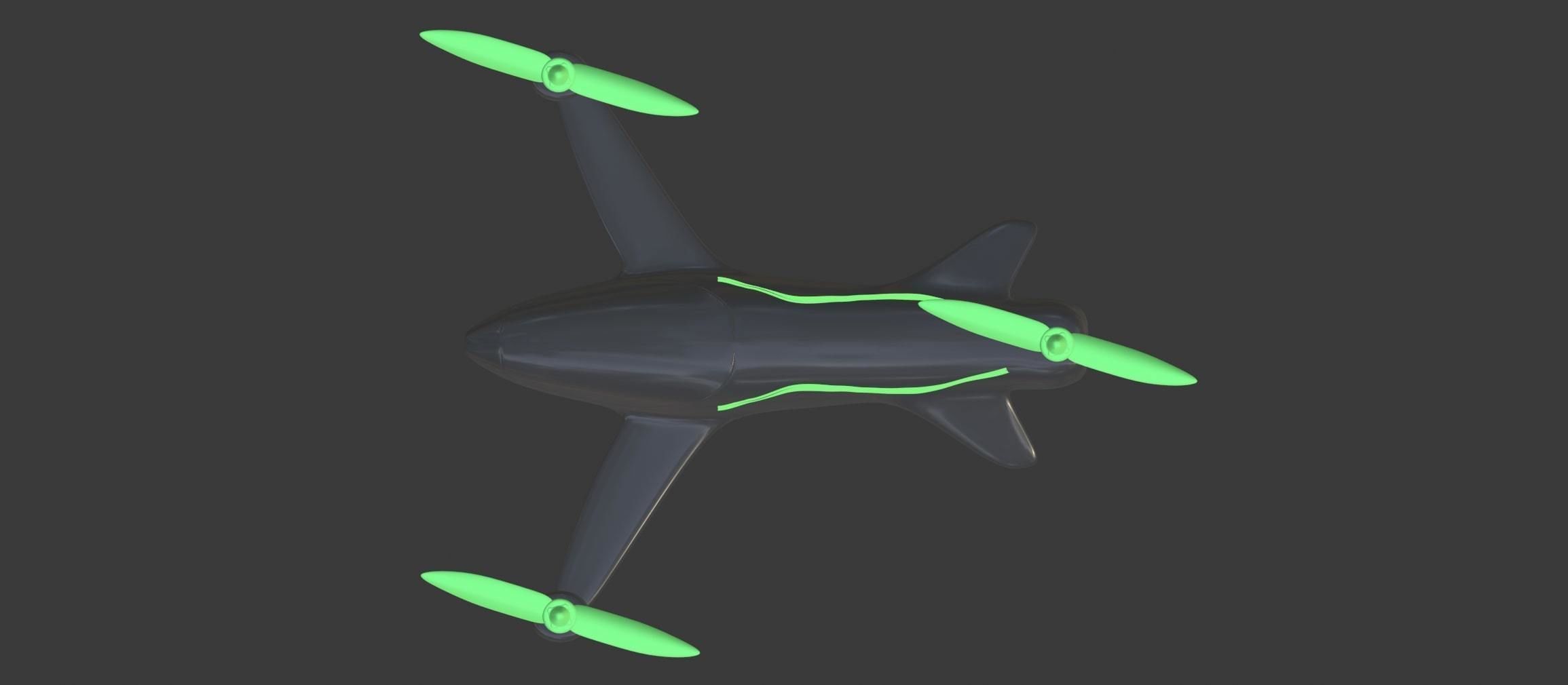 Tricopter - Drone 3D model | CGTrader
