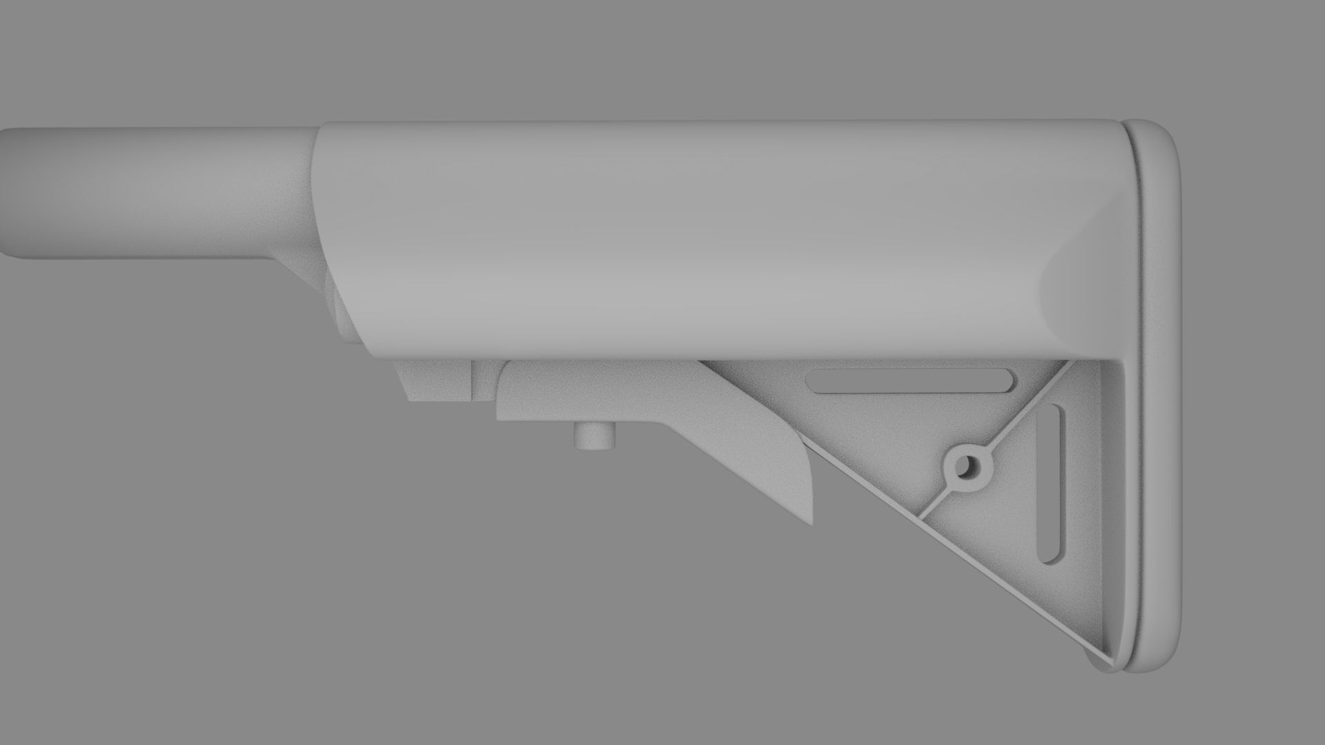 Assault rifle Stock free 3D model | CGTrader