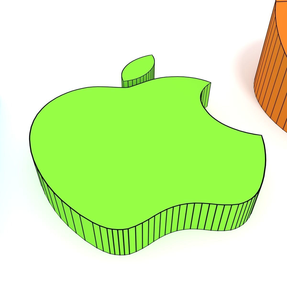 Apple Logo - 3 Versions 3D model 3D printable | CGTrader