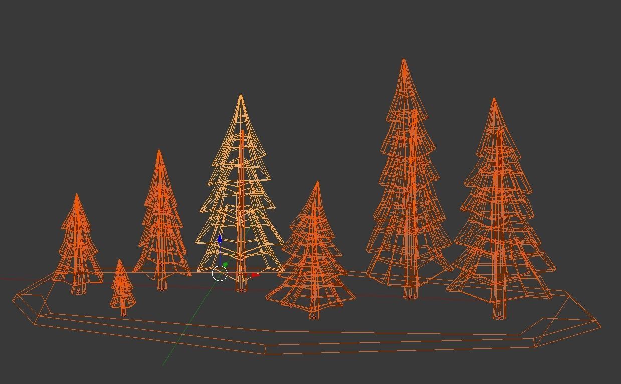 3D model Lowpoly Fir Trees Pack VR / AR / low-poly | CGTrader