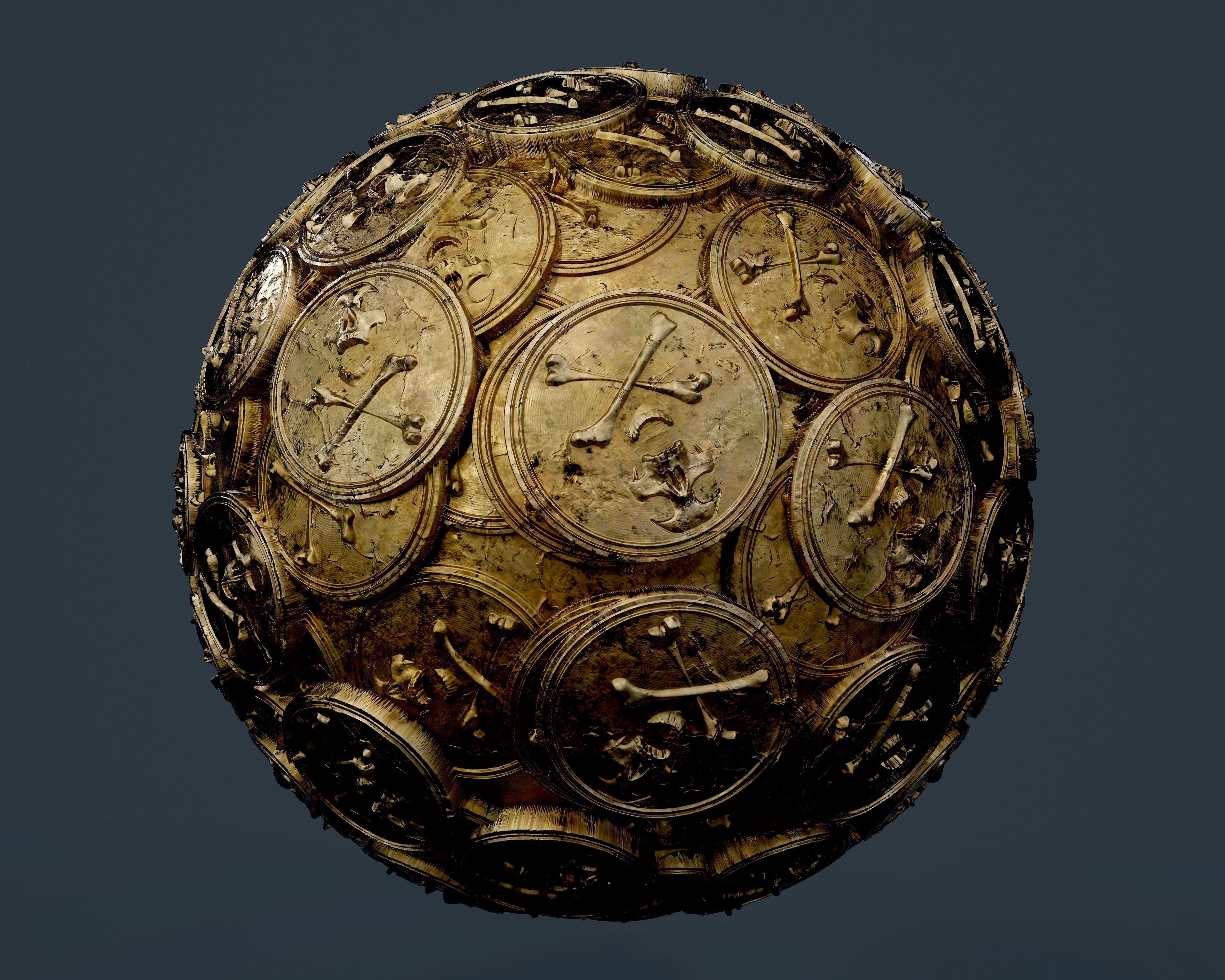 Metal Pirate Treasure Seamless PBR Texture Texture | CGTrader