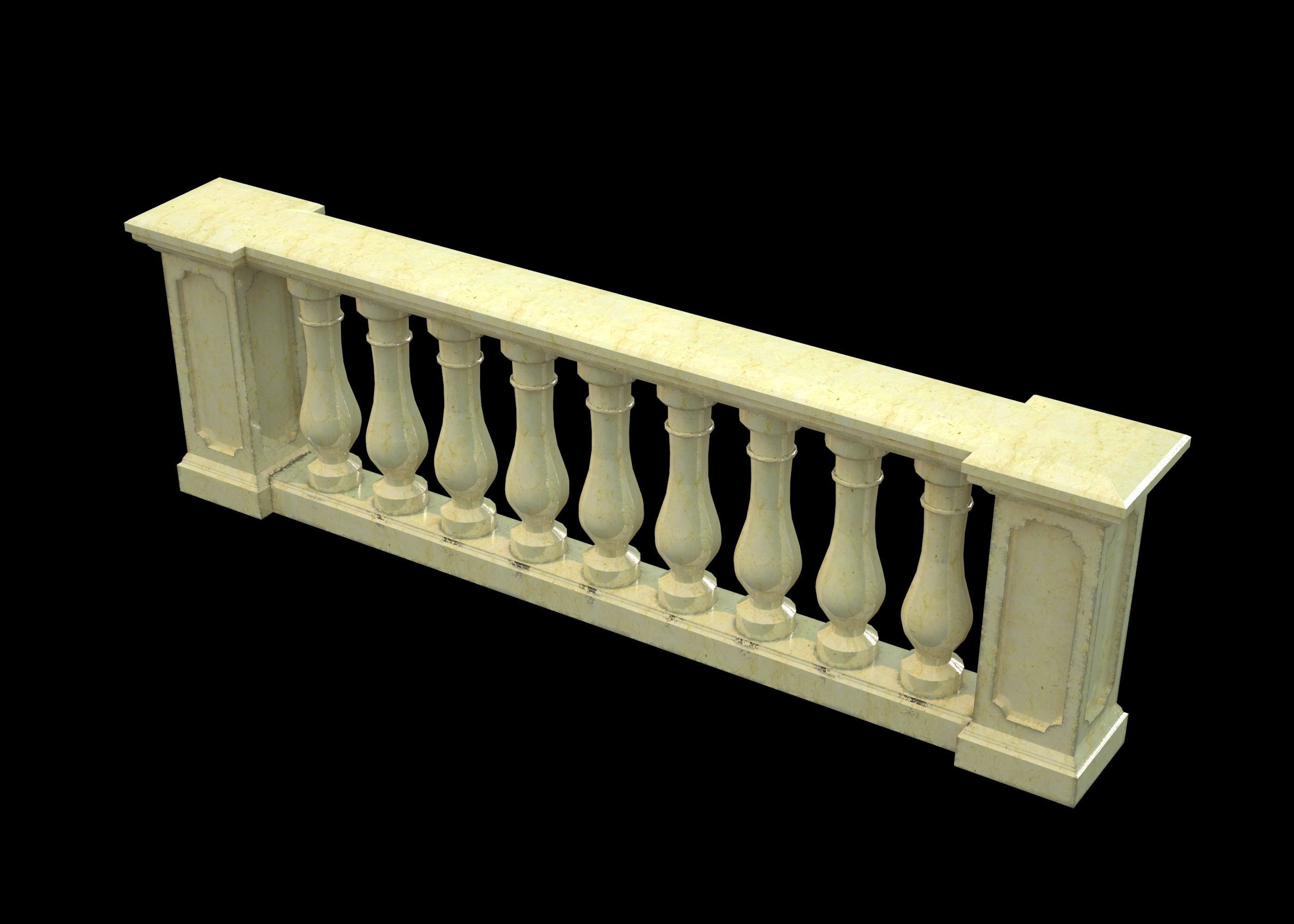 Classic Balustrade 3D model | CGTrader