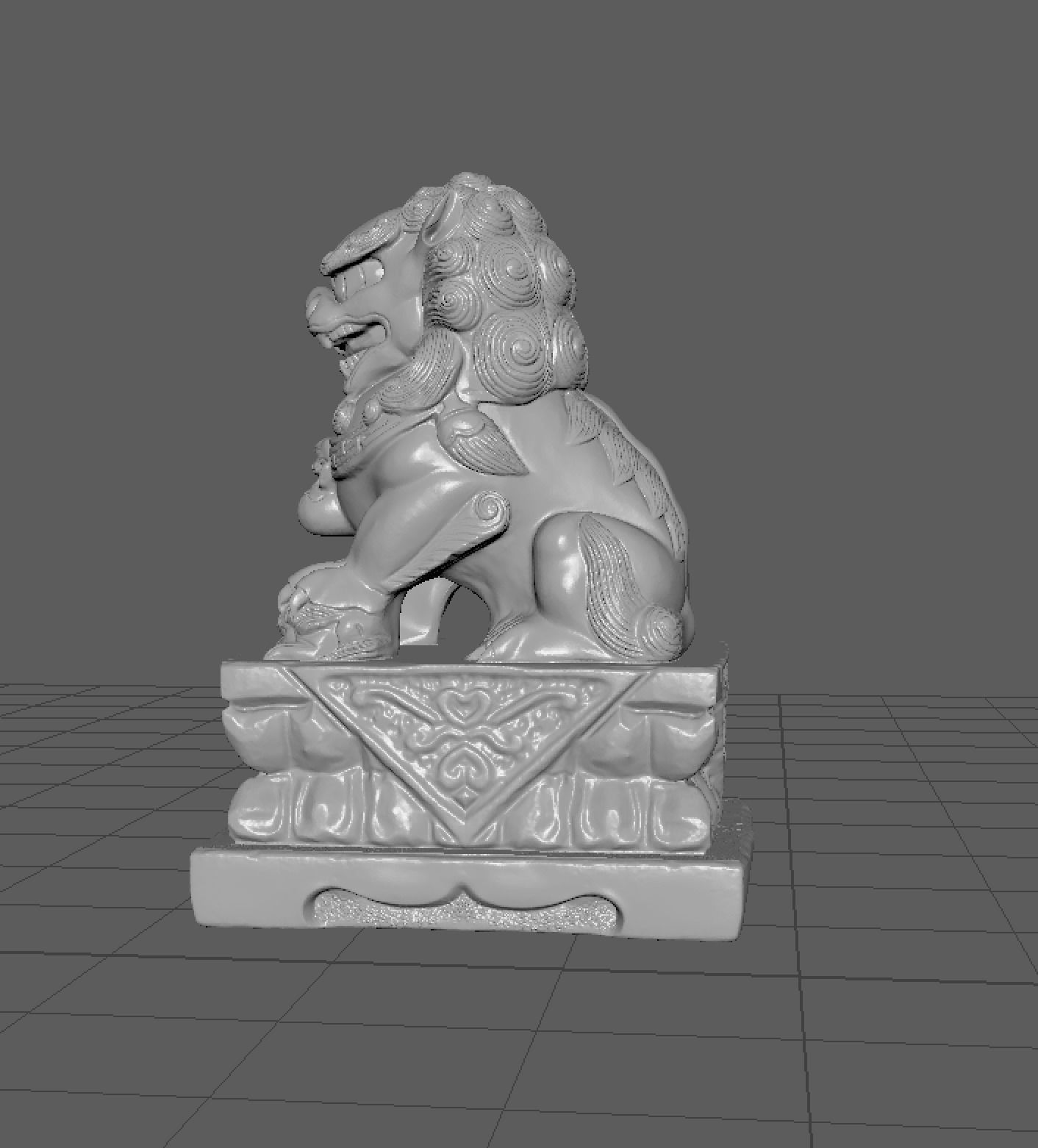 imperial guardian lions old lion statue shi shi zi 3D model 3D ...