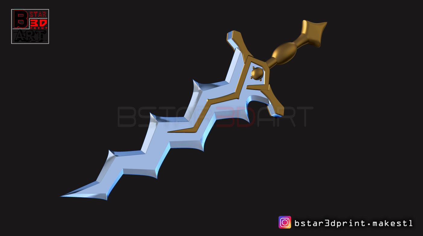 Fire Emblem Awakening Robin Levin Sword - Weapon Cosplay 3D model 3D ...