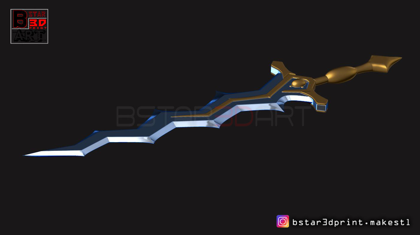 Fire Emblem Awakening Robin Levin Sword - Weapon Cosplay 3D model 3D ...