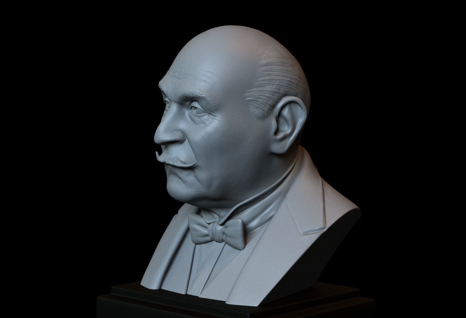 Hercule Poirot - David Suchet - portrait bust 3D model 3D printable ...