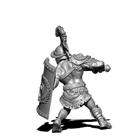 Gladiator bundle - 4 miniatures 35 mm scale 3D model 3D printable ...