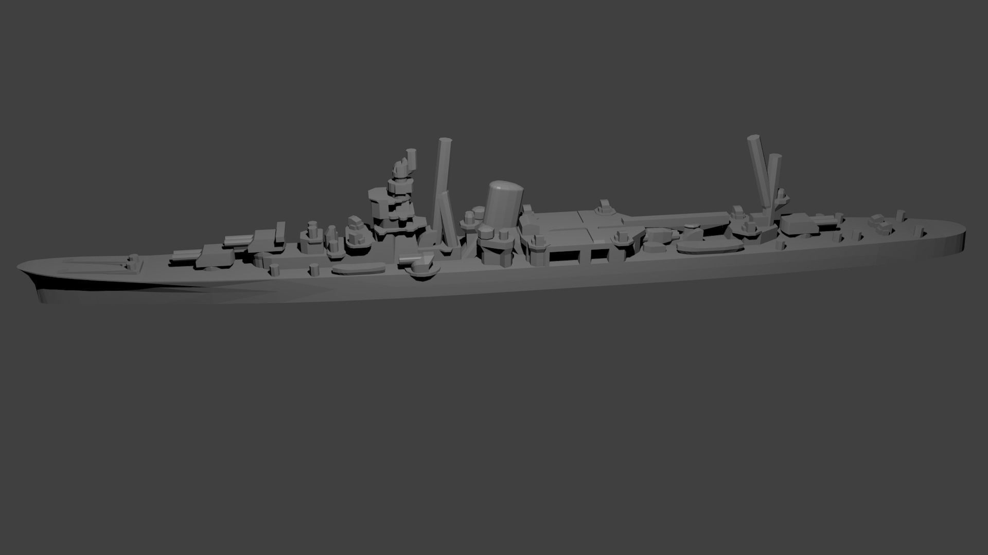 Japanese Agano Class Cruiser Warship 3D model 3D printable | CGTrader
