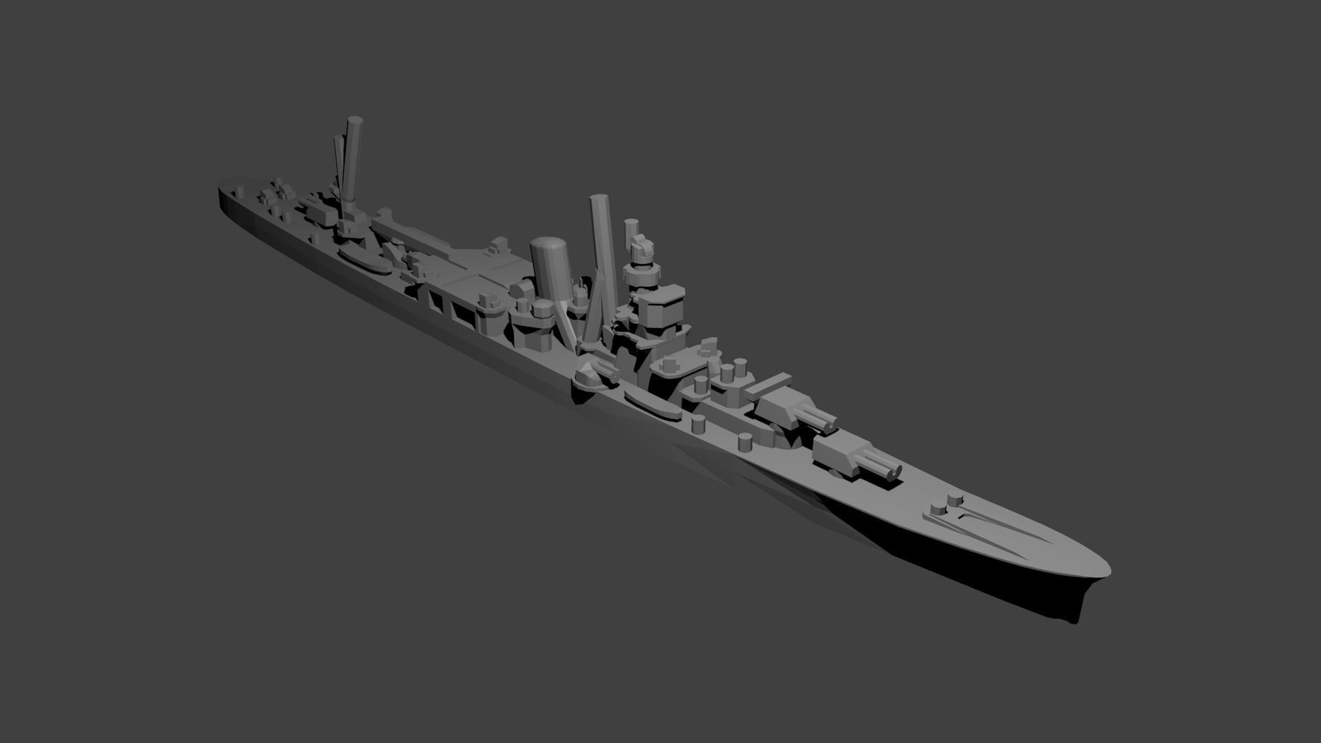 Japanese Agano Class Cruiser Warship 3D model 3D printable | CGTrader