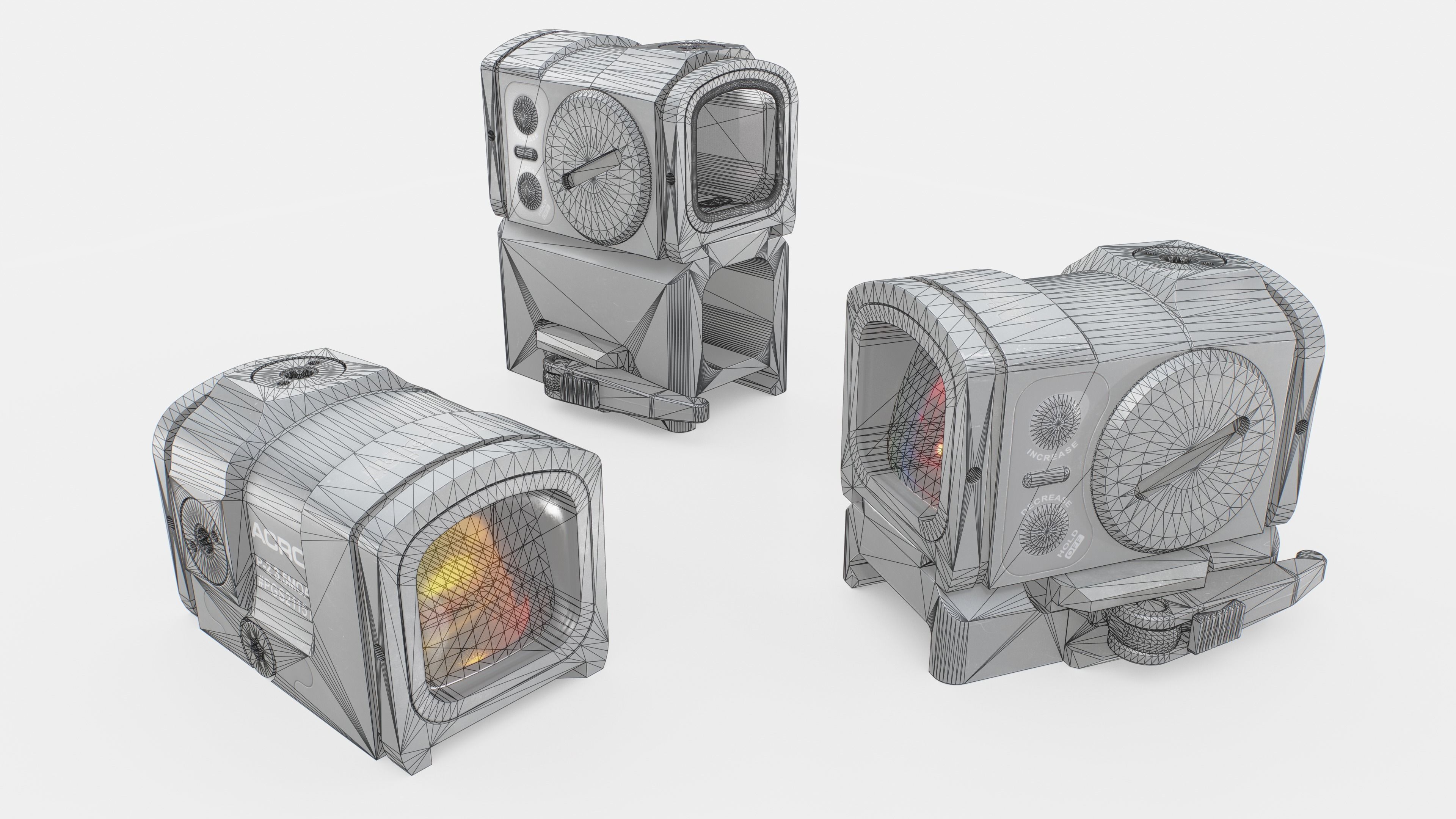 3D model Aimpoint ACRO P2 Advanced Compact Reflex Optic VR / AR / low ...