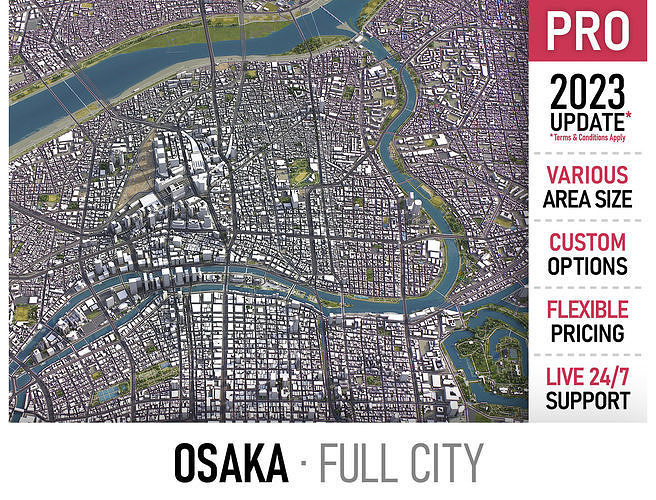 3D model Osaka VR / AR / low-poly | CGTrader