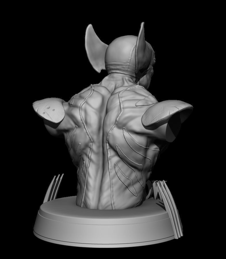 Wolverine bust 3d print 3D model 3D printable | CGTrader