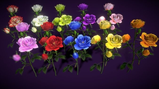3D model Flower Rose Bungaria VR / AR / low-poly | CGTrader
