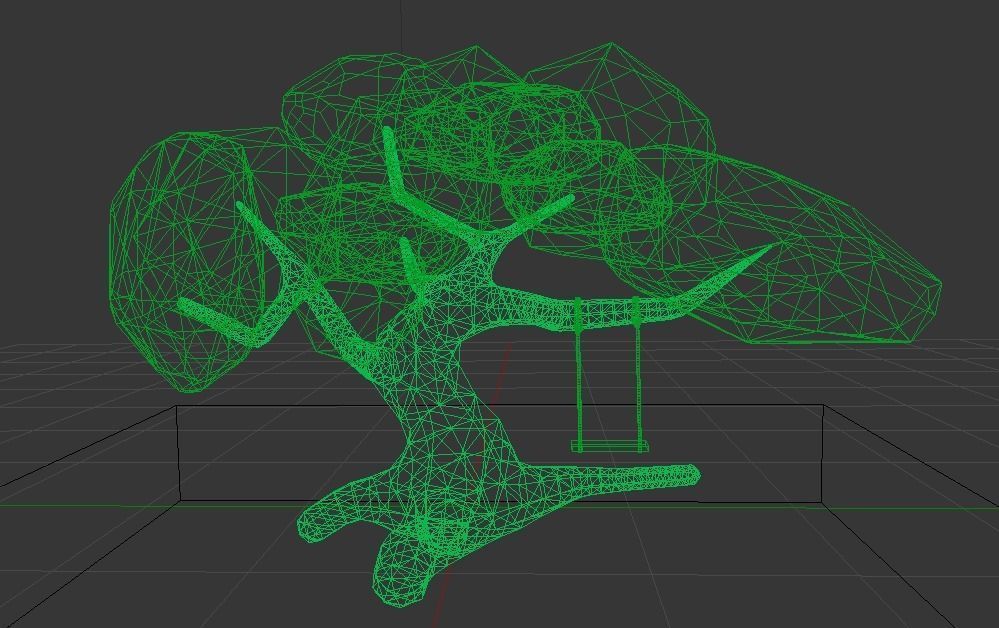 3D model sakura with swing Low Poly VR / AR / low-poly | CGTrader