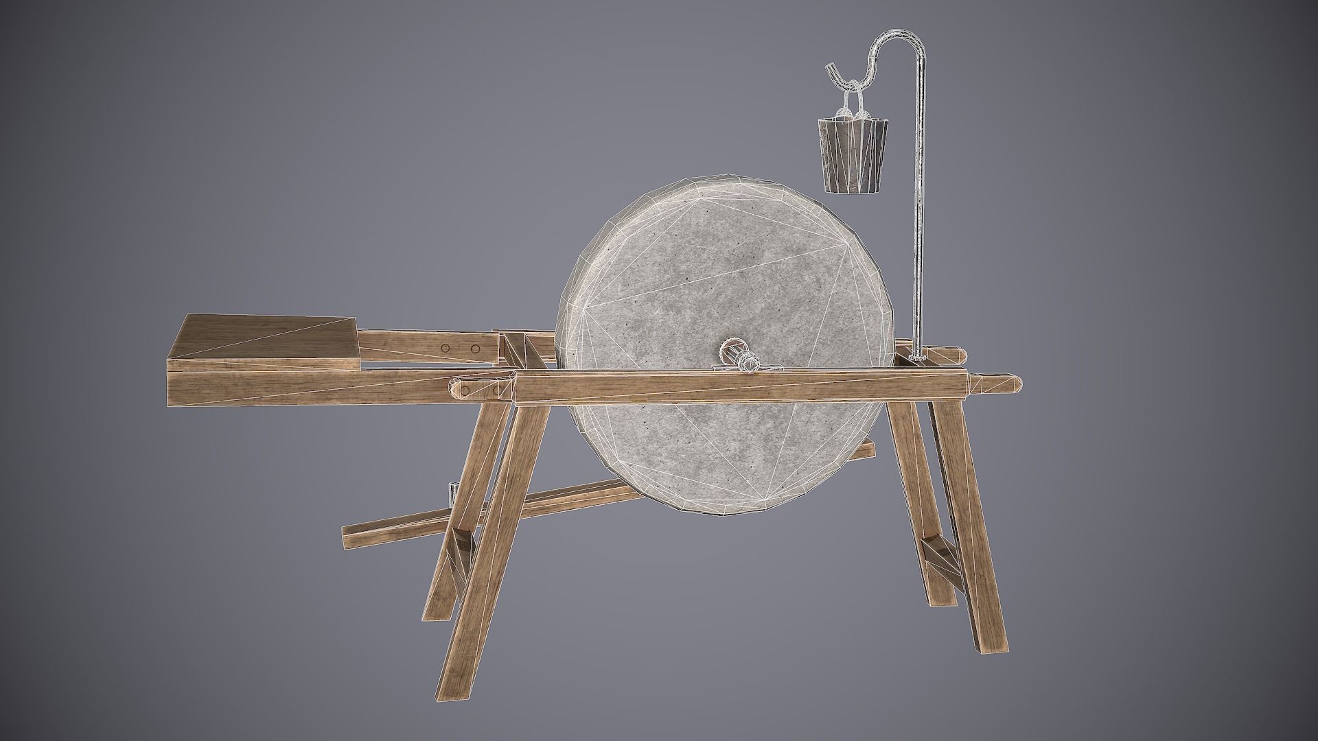 3D model Grindstone Medieval VR / AR / low-poly | CGTrader