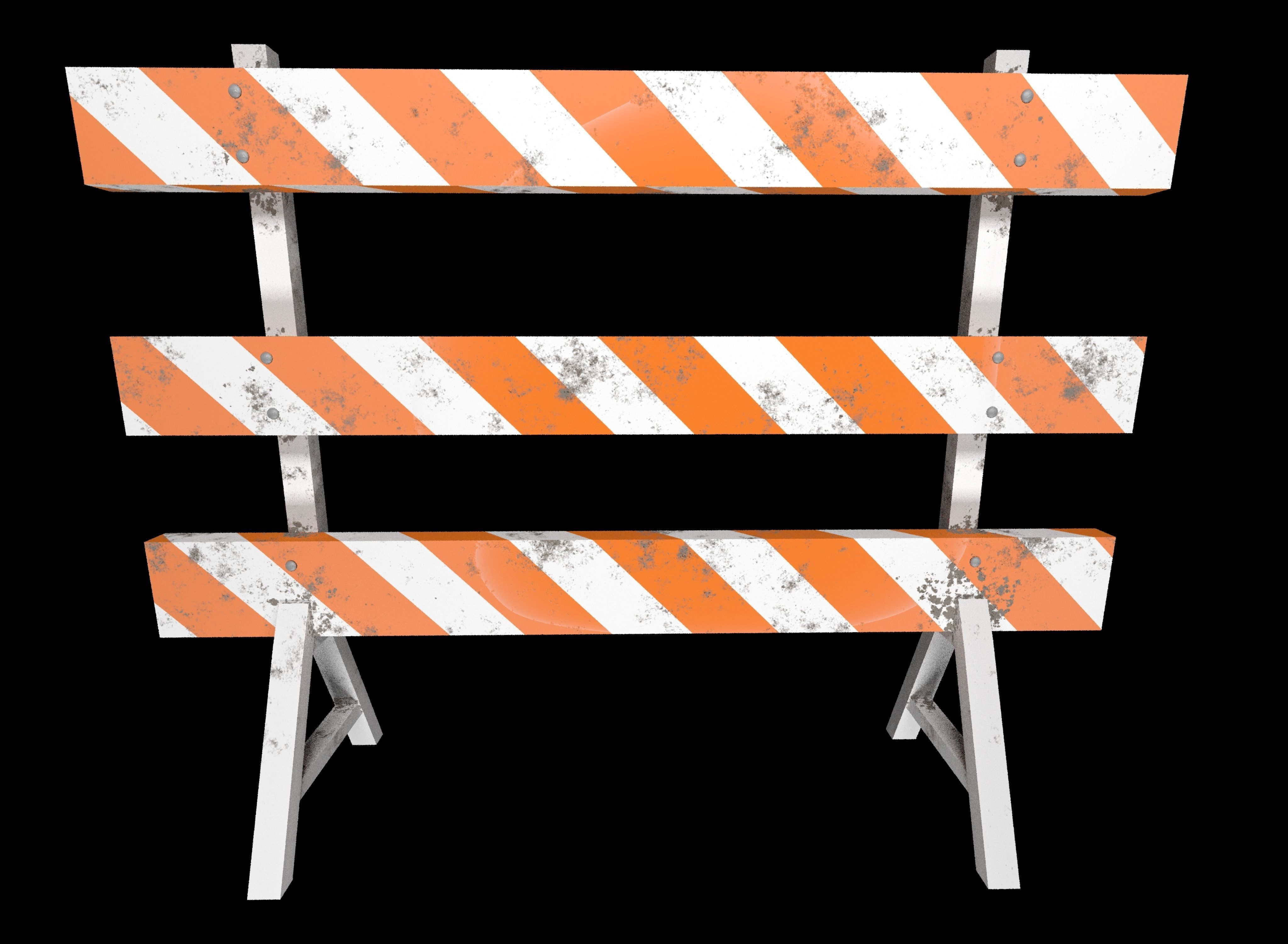 3D model Road barricade VR / AR / low-poly | CGTrader