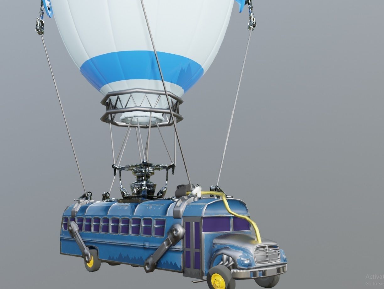 flying bus 3D model | CGTrader
