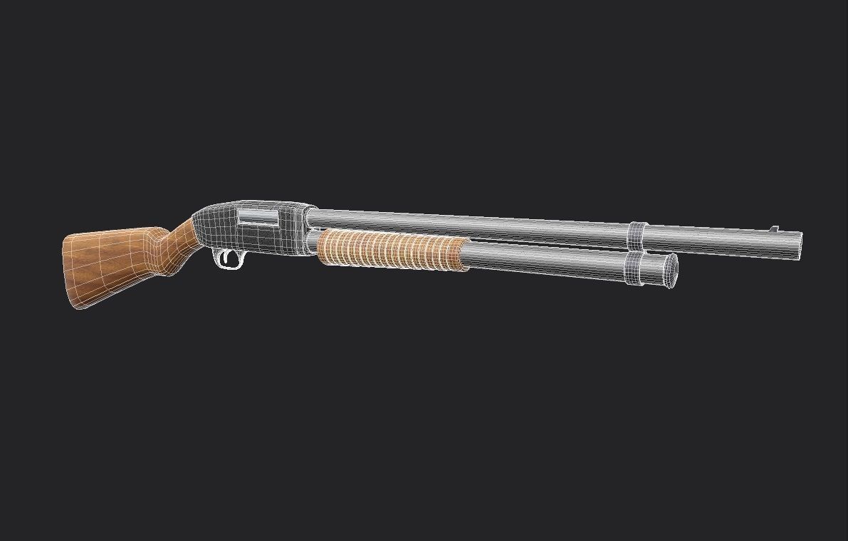3D model Pump Shotgun VR / AR / low-poly | CGTrader