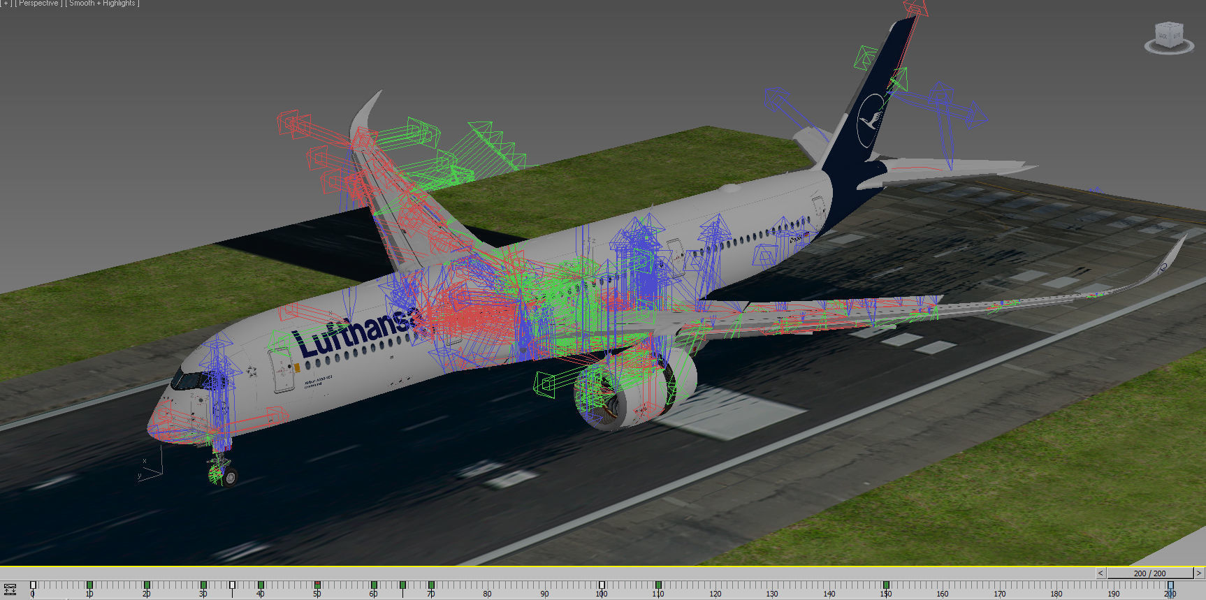 3D model Airbus A350-900 Lufthansa new color livery VR / AR / low-poly ...